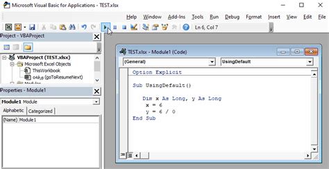 التعامل مع الأخطاء في Vba ضمن مايكروسوفت إكسل اكسل أكاديمية حسوب