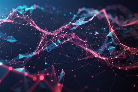 Premium Ai Image Abstract Plexus Background With Connected Lines And Dots Wave Flow Plexus