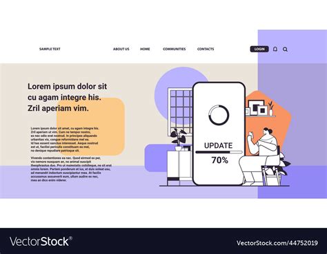 Woman Updating Operating System Update Process Vector Image