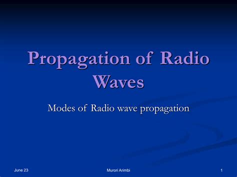 SOLUTION Csc Propagation Of Radio Waves Studypool