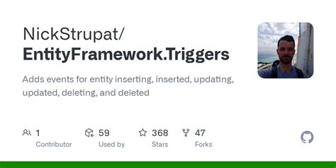 GitHub NickStrupat EntityFramework Triggers Adds Events For Entity Inserting Inserted