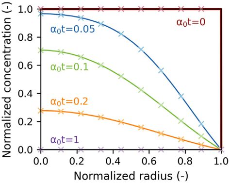 Dimensionless Concentration As A Function Of Dimensionless Position Download Scientific