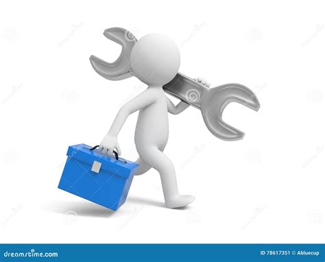 Man With Tool Stock Illustration Illustration Of Industry 78617351