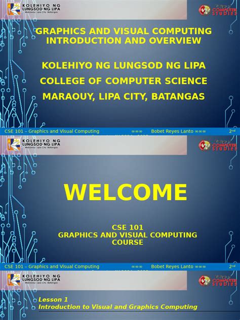 Lesson 1 On Cse 101 Graphics And Visual Computing Pdf Graphics