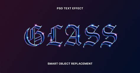 Holographic Glass Text Effect Actions And Presets Layer Styles