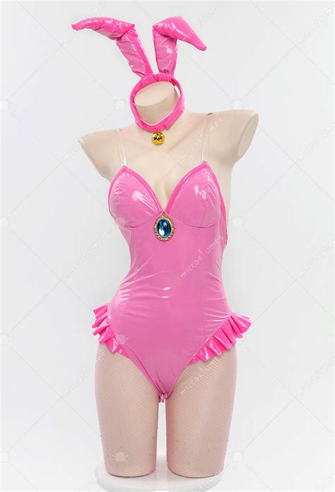 Peach Derivative Sexy Lingerie Bunny Bodysuit Pink Bunny Costume With