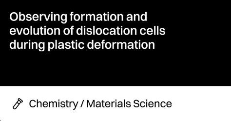 Observing Formation And Evolution Of Dislocation Cells During Plastic Deformation