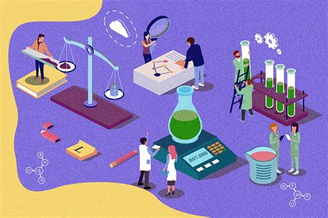 복고풍 아이소메트릭 그림 개념입니다 실험 Laboratorium에서 일 하는 사람들 웹 페이지 배너 사회 미디어 문서 카드 포스터 뉴스에 대 한 콘텐츠입니다 건강관리와