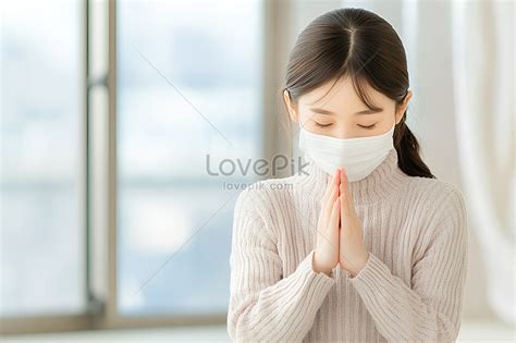 마스크를 쓴 여자 사진 무료 다운로드 Lovepik