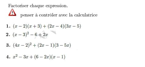 Factoriser Expression Avec Puissances