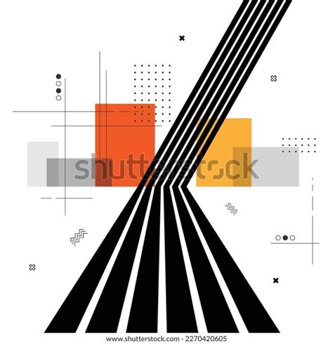 Abstract Black White Lines Background 3d Stock Vector Royalty Free