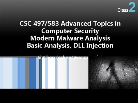 2 class csc 497583 advanced topics in computer