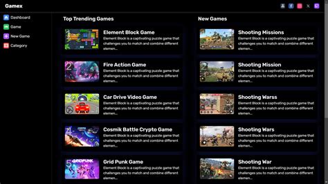 Gamex React Nextjs Html5 Web Game Site Frontend Backend By Shopead