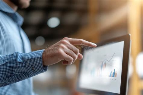 Business Professional Analyzes Data On A Digital Tablet In A Modern Office Environment During A