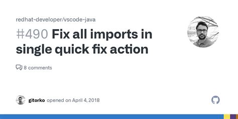 Fix All Imports In Single Quick Fix Action · Issue 490 · Redhat Developervscode Java · Github