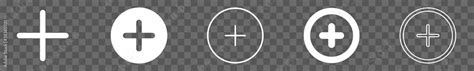 Add Plus Icon White Addition Buttons Positive Symbol Additional Logo Cross Icons Sign