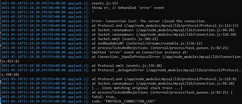 Nodejs Protocolconnectionlost Node Mysql Stack Overflow