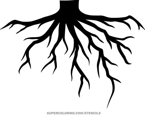 Stencil Of Tree Roots Free Printable Papercraft Templates