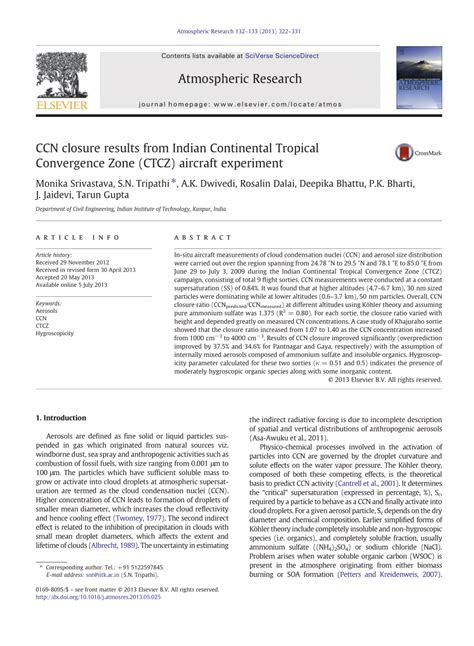 Download Pdf Ccn Closure Results From Indian Continental Tropical