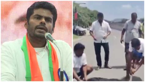 Disgusting Act Dmk Workers Paste Annamalais Picture On A Goat Before