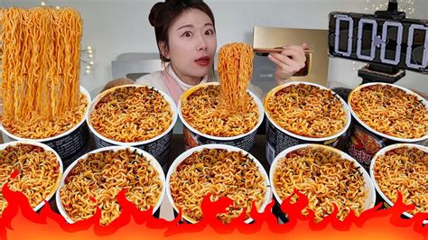 누구를 위한 도전먹방인가 불닭볶음면 10개 10분컷 리얼먹방 10 Spicy Ramen In 10 Minutes