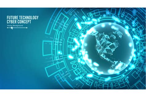 Futuristic Technology Connection Structure Vector By Pikepicture Thehungryjpeg