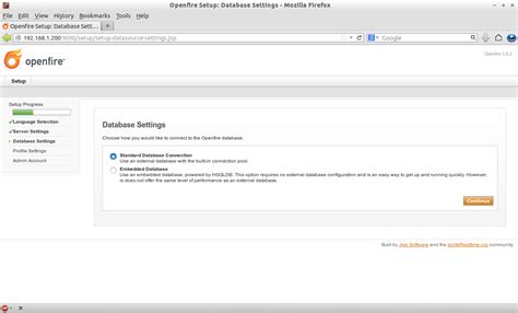 Openfire Setup Database Settings Mozilla Firefox003 Unixmen
