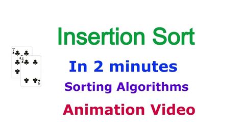 Insertion Sort Sorting Algorithms Animation Video Playing Cards