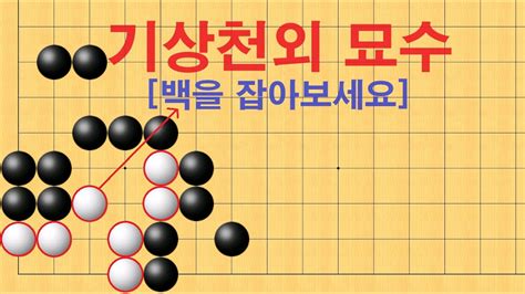 바둑 묘수 사활 기상천외 묘수가 나옵니다 백을 잡아보세요 Youtube