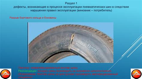 Каталог основных дефектов пневматических шин, возникающих в процессе их ...