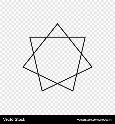Seven Point Star Shape Royalty Free Vector Image