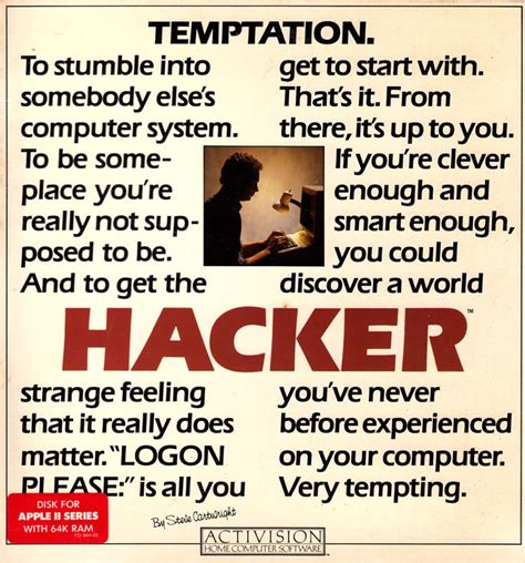 Hacker Cover Or Packaging Material Mobygames
