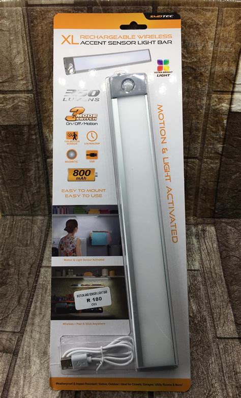 motion sensor light bar xl rechargeable sa liquidation centre