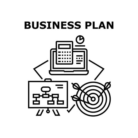 Business Plan Vector Concept Black Illustration 9982328 Vector Art At