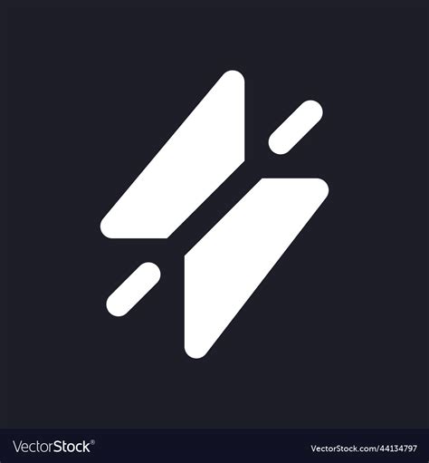 Silent Mode Dark Glyph Ui Icon Royalty Free Vector Image