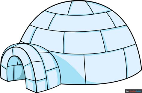 How To Draw An Igloo Really Easy Drawing Tutorial