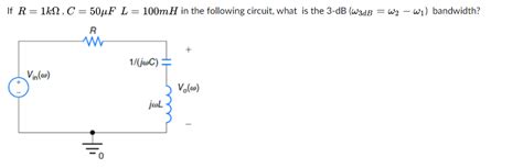 Solved If R kΩ C μFL mH in the following circuit what Chegg