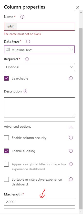 solved list of checkbox answers too long for dataverse in power