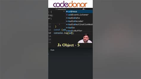 Destructuring Object In Javascript Webdevelopment Coding Youtube