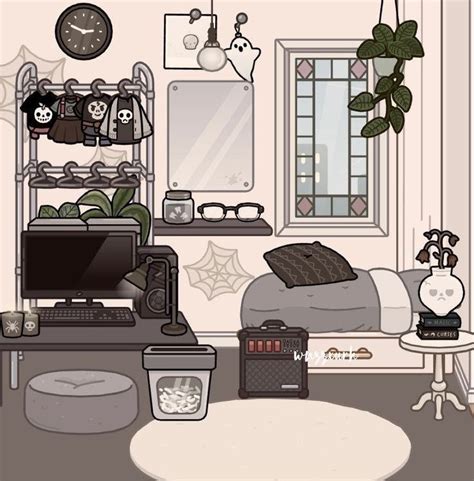 Идея для комнаты в черном цвете🖤 Привлекательные вещи Hello Kitty комнаты Летние