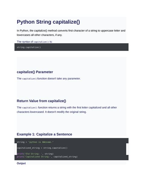 5 I Dont Know Python String Capitalize In Python The Capitalize
