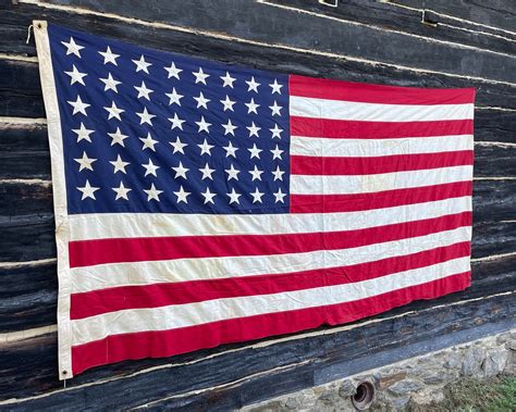 Huge 1940s Vintage American Flag 48 Stars 9 1 2 Ft X 5 Etsy