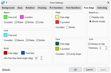 View Settings Free Edge Tab