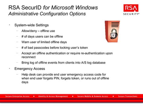 RSA Secur Id For Windows PPT