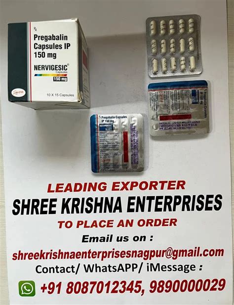 Pregabalin Capsule Ip 150mg Nervigesic Capsules At ₹ 199 Stripe Nervigesic In Nagpur Id