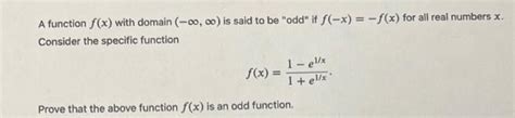 solved a function f x with domain −∞ ∞ is said to be