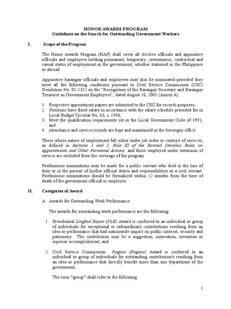 Hap Guidelines Revised Pdf Civil Service Employment