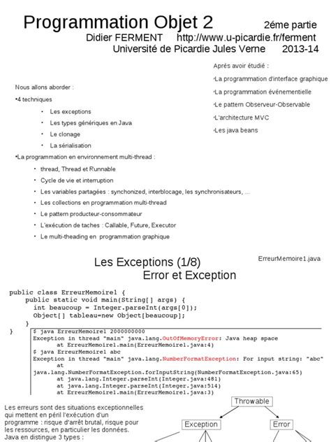 cours pdf java langage de programmation classe informatique