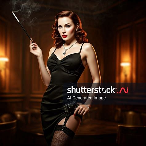 1950s Gun Moll Film Noirmafia Movie Ai Generated Image 2592193163