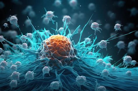 Premium Ai Image Macro View Of A Cancerous Tumor Cell That Is